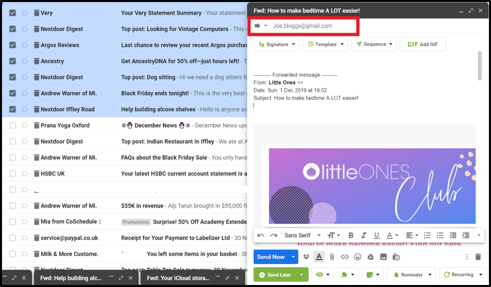 How To Forward Multiple Emails In Gmail