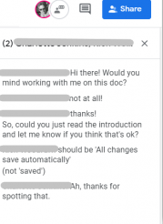 Chatting on Google Docs: [Screenshots Included]
