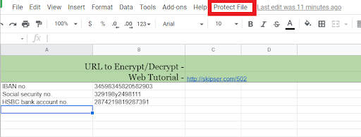 How To Password Protect A Google Sheet